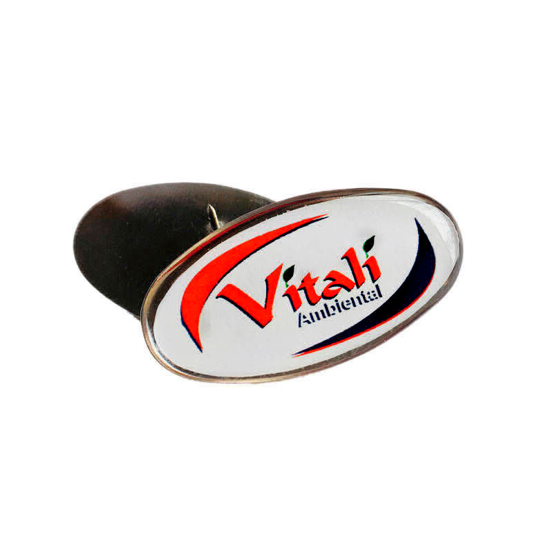 Boton de Metal Oval B10 42X21mm - Brindes Rio de Janeiro